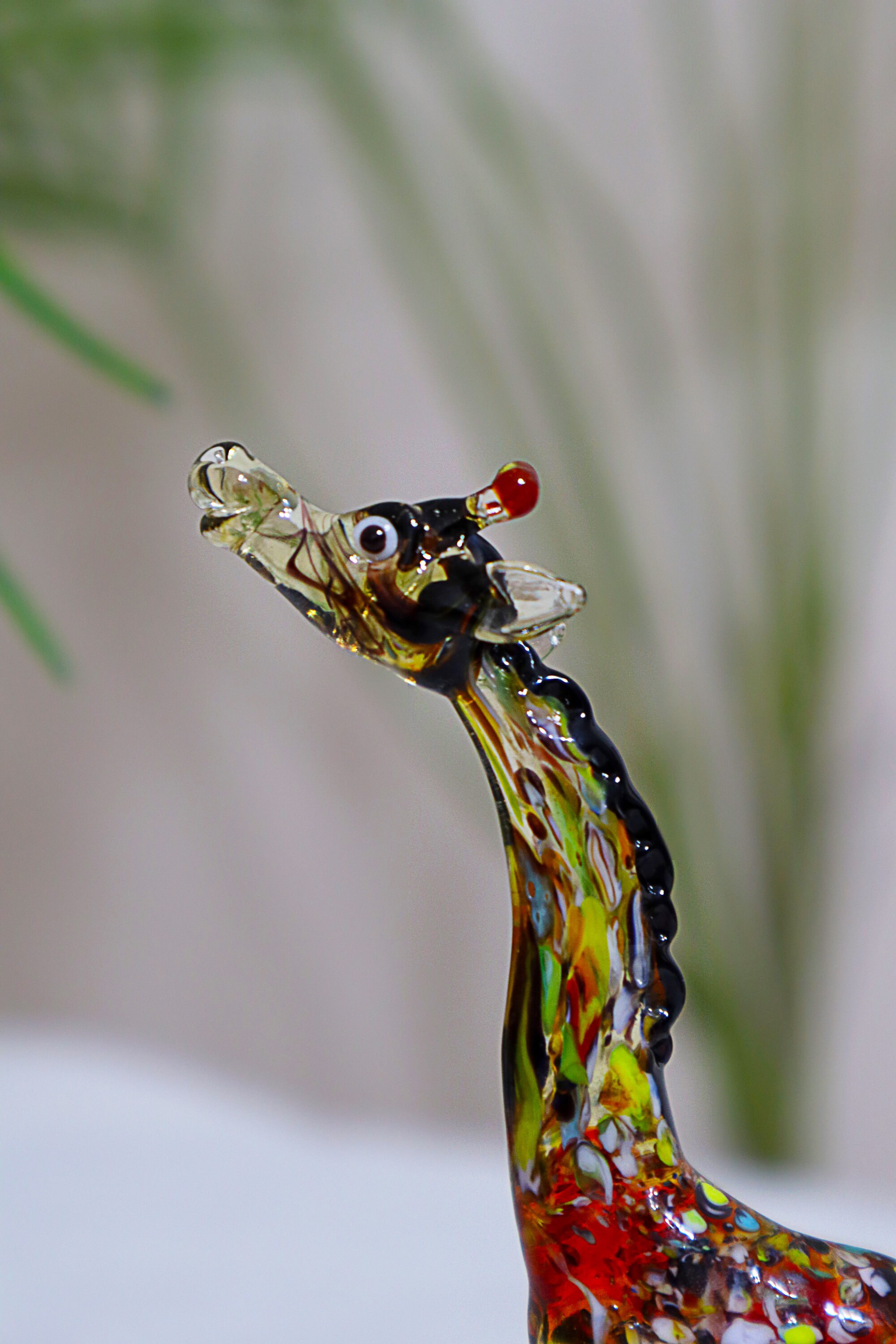 Art Glass Giraffe With Baby Sculpture Miniature Giraffe | Etsy