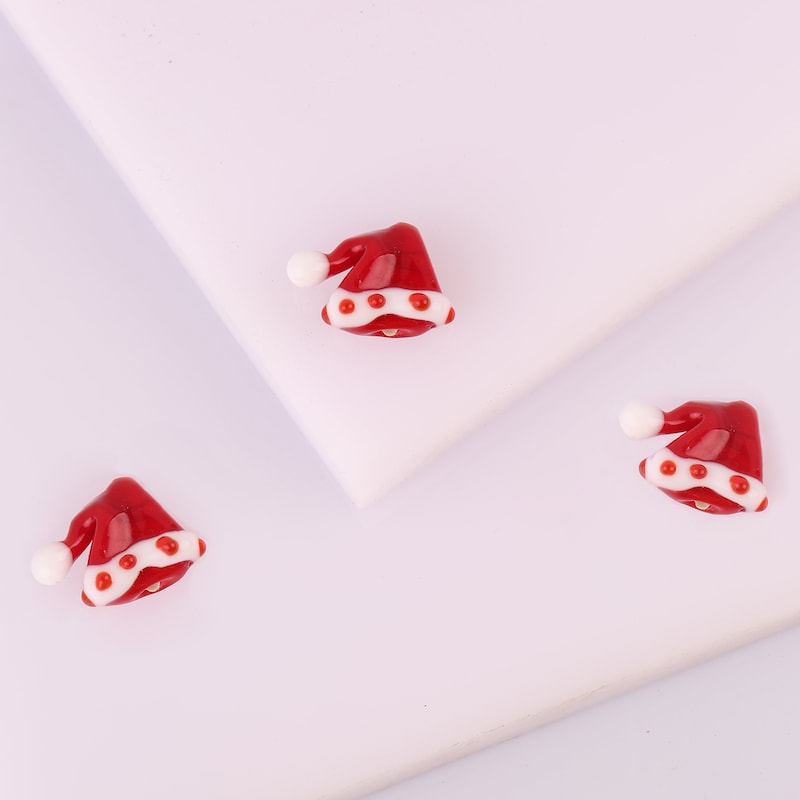Santa Hat Bead Caps - Etsy UK