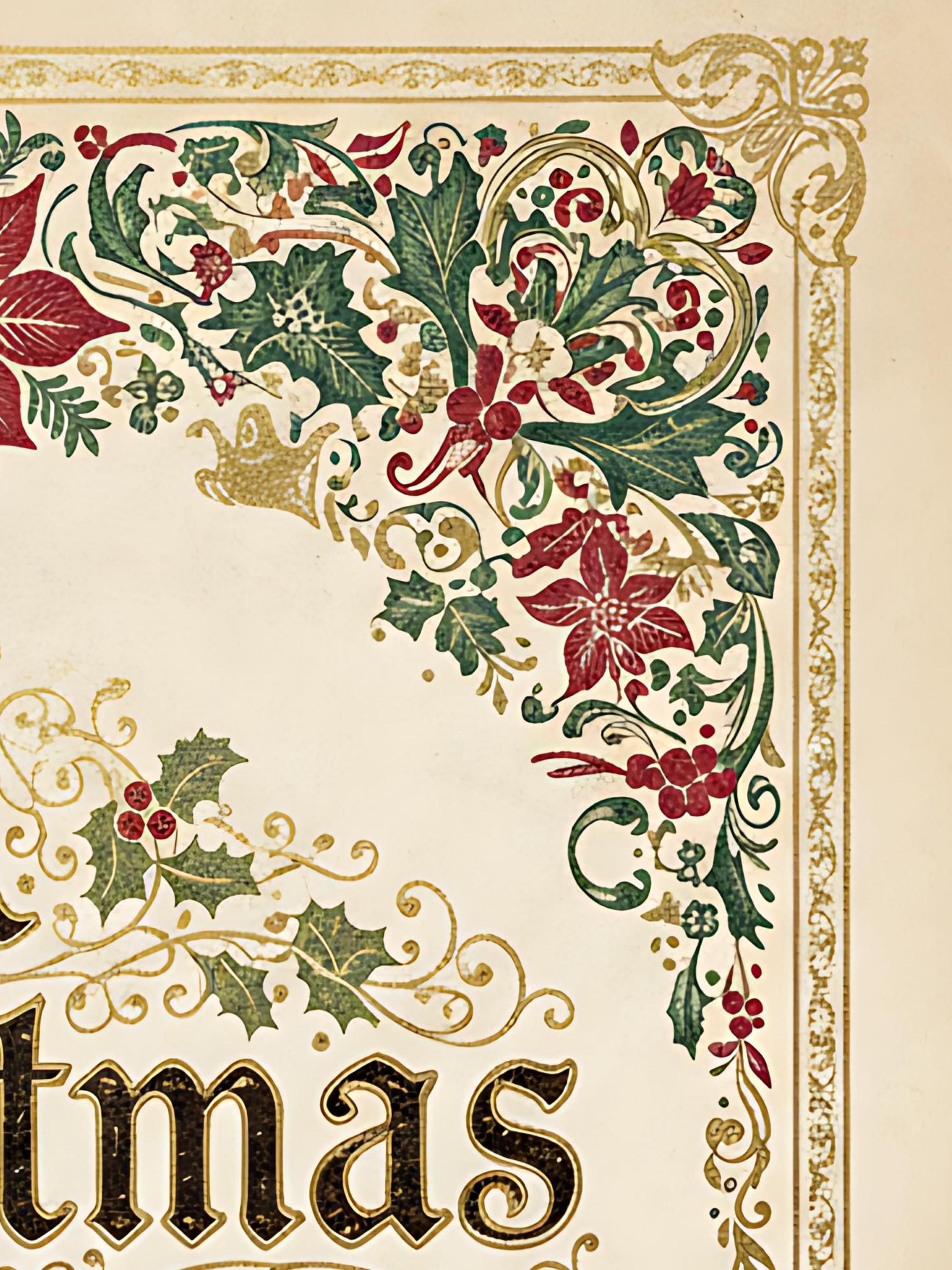 Vintage “A Christmas Carol” Book Cover Art | Traditional Christmas Wall ...