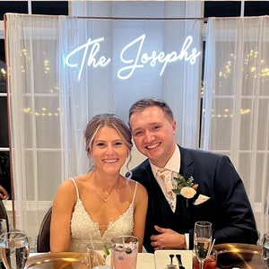 Light up Sign for Backdrop - Custom Wedding Reception Neon Sign, Light ...