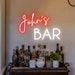 Bar Neon Sign, Dimmable Multi-colored LED Neon Lights, Eye Catching ...