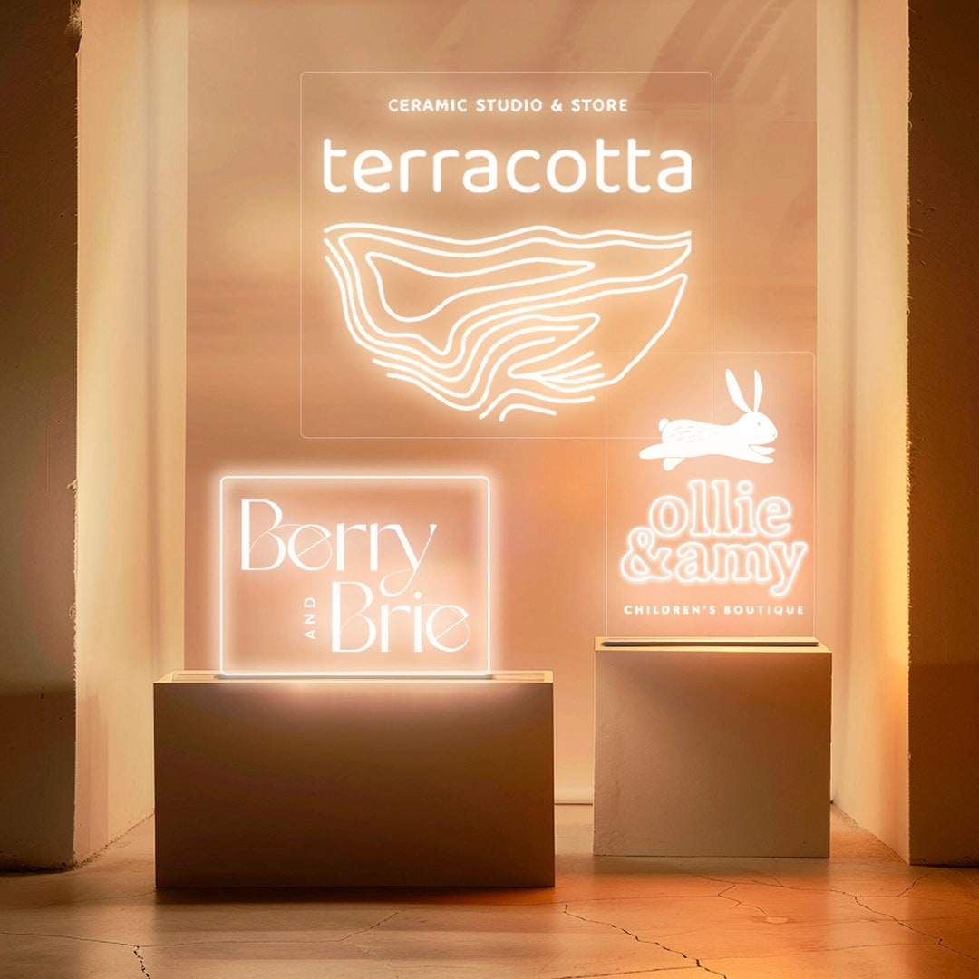 Logo LED Neon Sign, Personalizable Safe LED Neon Lights, Modern ...