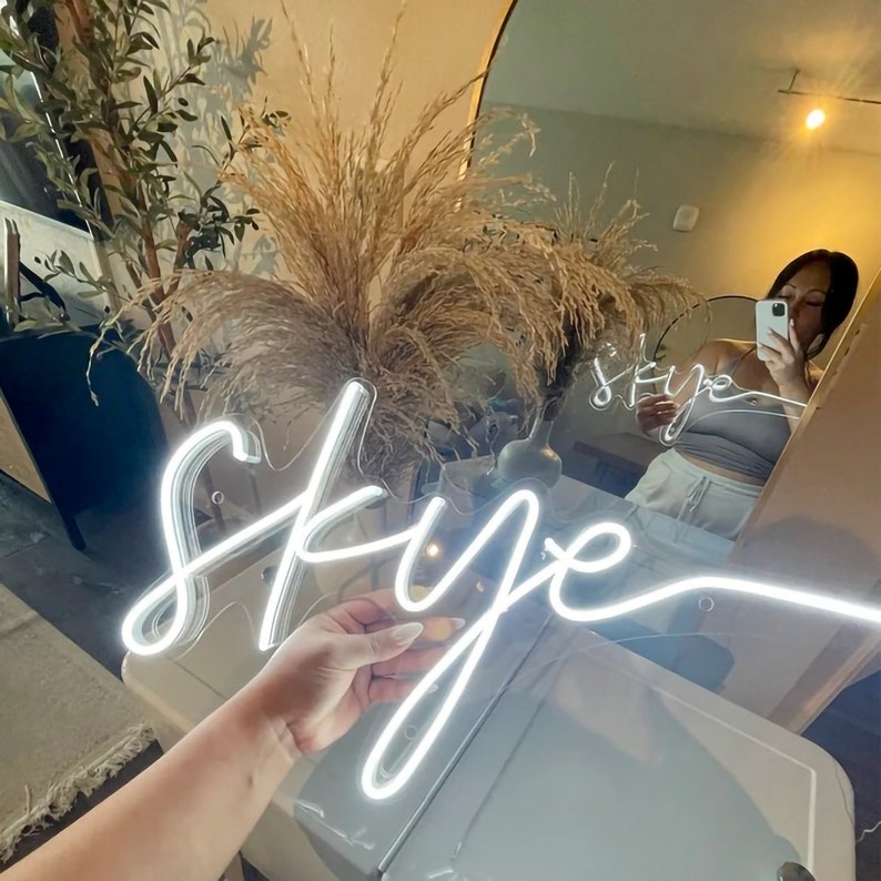 Name in Neon Lights Custom LED Neon Sign for Wall With - Etsy UK