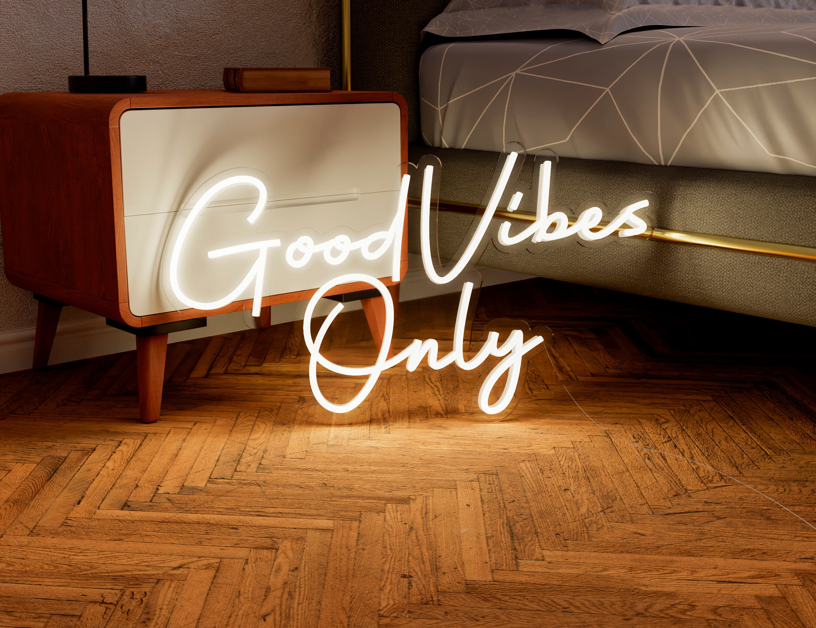 Good Vibes Only Neon Sign, Aesthetic Decor Accent, LED Neon Sign, Mood ...