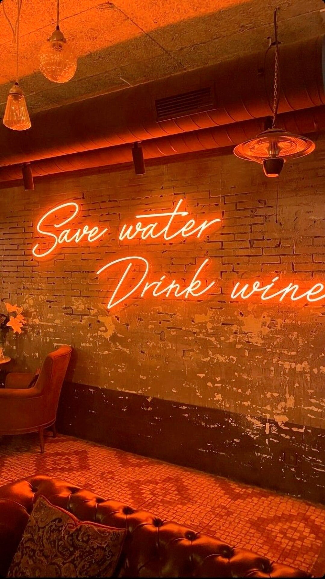 Save Water Drink Wine - LED Neon Sign, Personalized Wall Light for ...