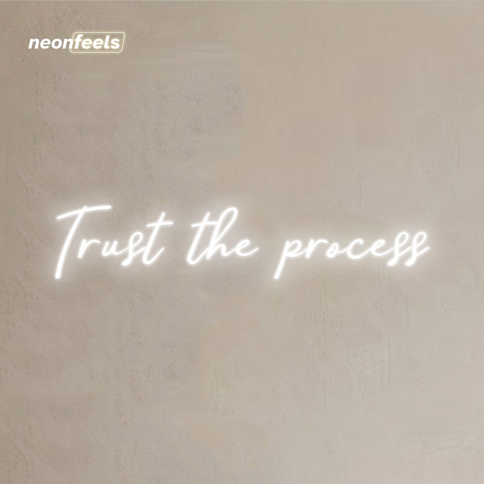 Trust the Process Neon Sign, LED Neon Illuminated Text, Optimistic ...