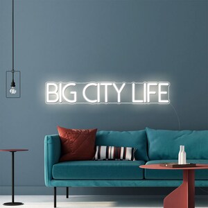 Neon Sign - Big City Life - Customizable LED Neon Lights for Wall ...