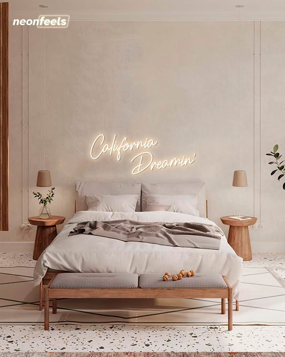 California Dreamin' Sign - LED Neon Lights for Wall Decor, Surfing ...