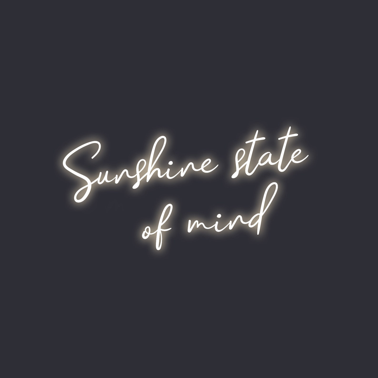 Sunshine State of Mind - Neon Sign, LED Neon Illuminated Text ...