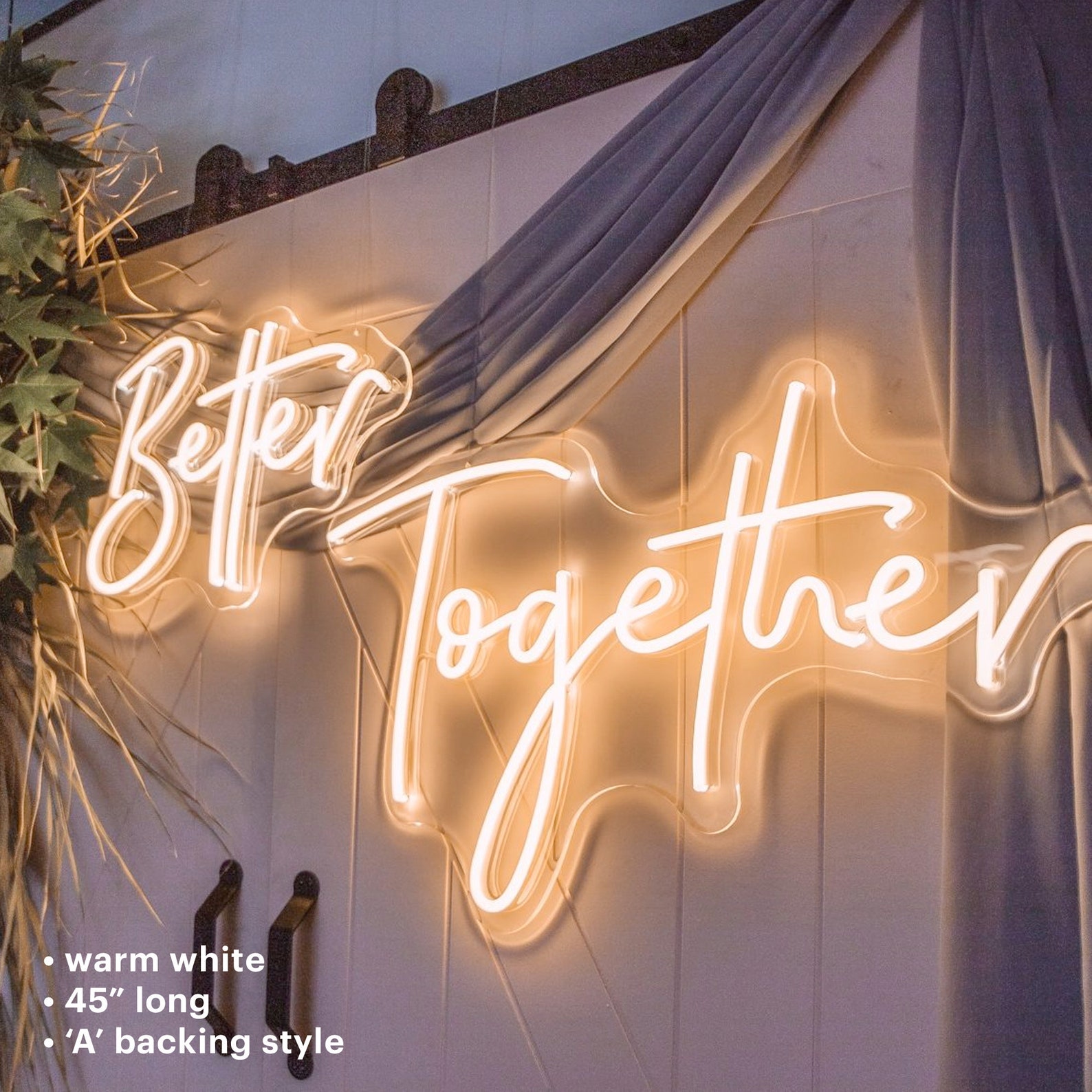 Better Together LED Neon Sign for Wedding Reception Party - Etsy