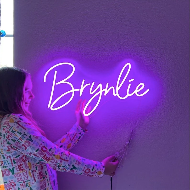 Name in Neon Lights Custom LED Neon Sign for Wall With - Etsy UK