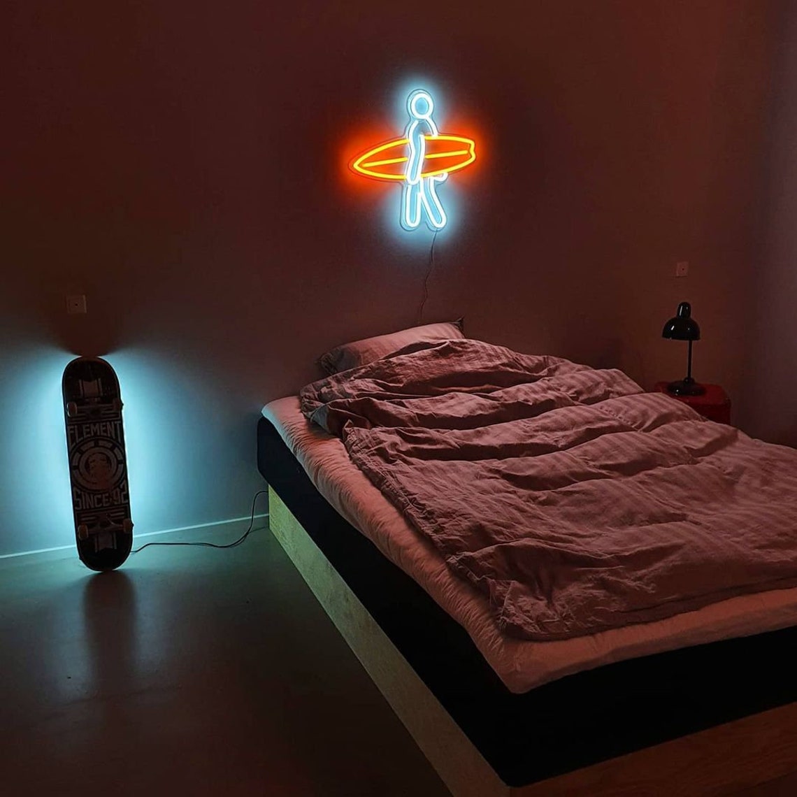 Custom Neon Sign With Spanish Text, LED Neon Illuminated Phrase ...