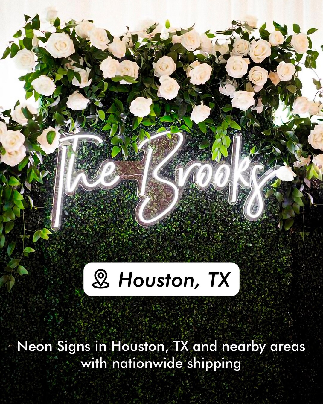 Custom Name Neon Sign in Houston, TX - LED Neon Illuminated Reception ...