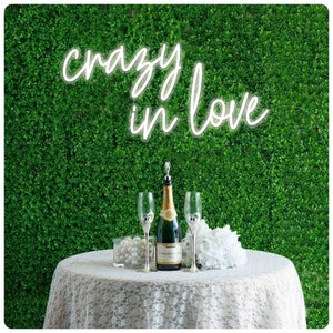 Crazy in Love - LED Neon Sign for Wedding Reception Decoration, Custom ...