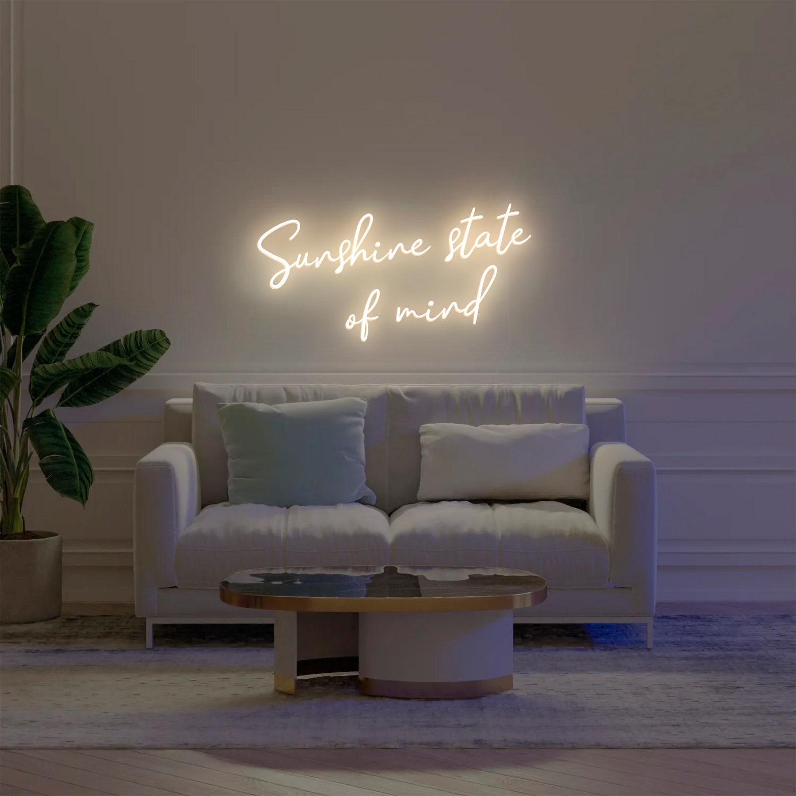 Sunshine State of Mind - Neon Sign, LED Neon Illuminated Text ...