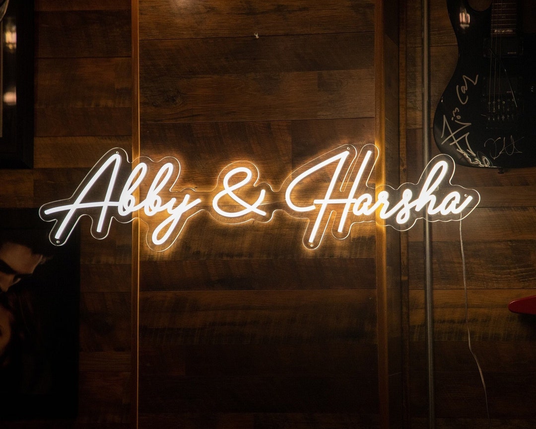 Your Names in Neon Lights! Wedding Reception Neon Sign, Personalized ...