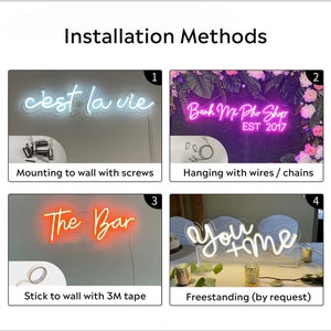 Bar Neon Sign, Dimmable Multi-colored LED Neon Lights, Eye Catching ...