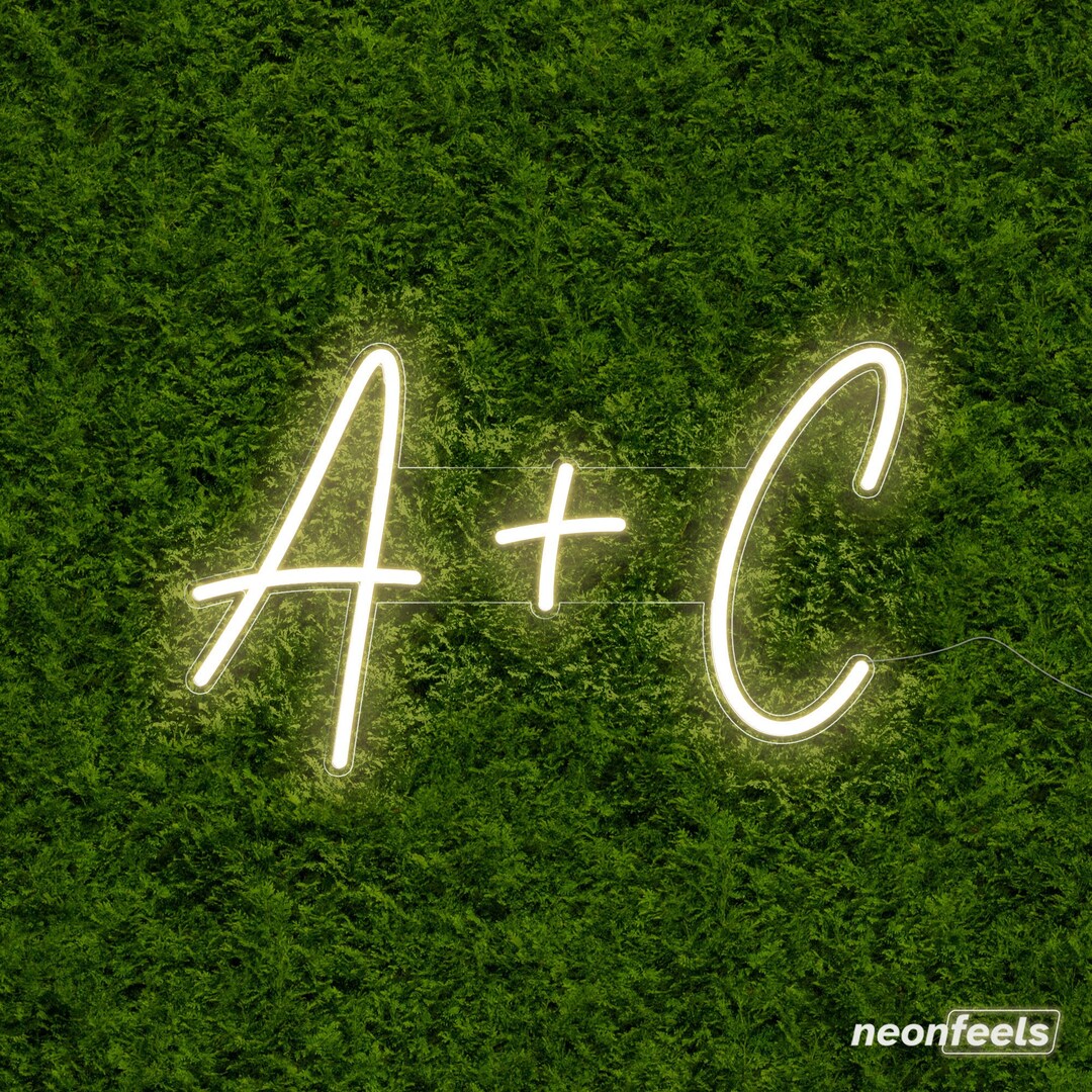 Initials Custom Neon Sign - Custom Neon Sign for Wedding Reception ...