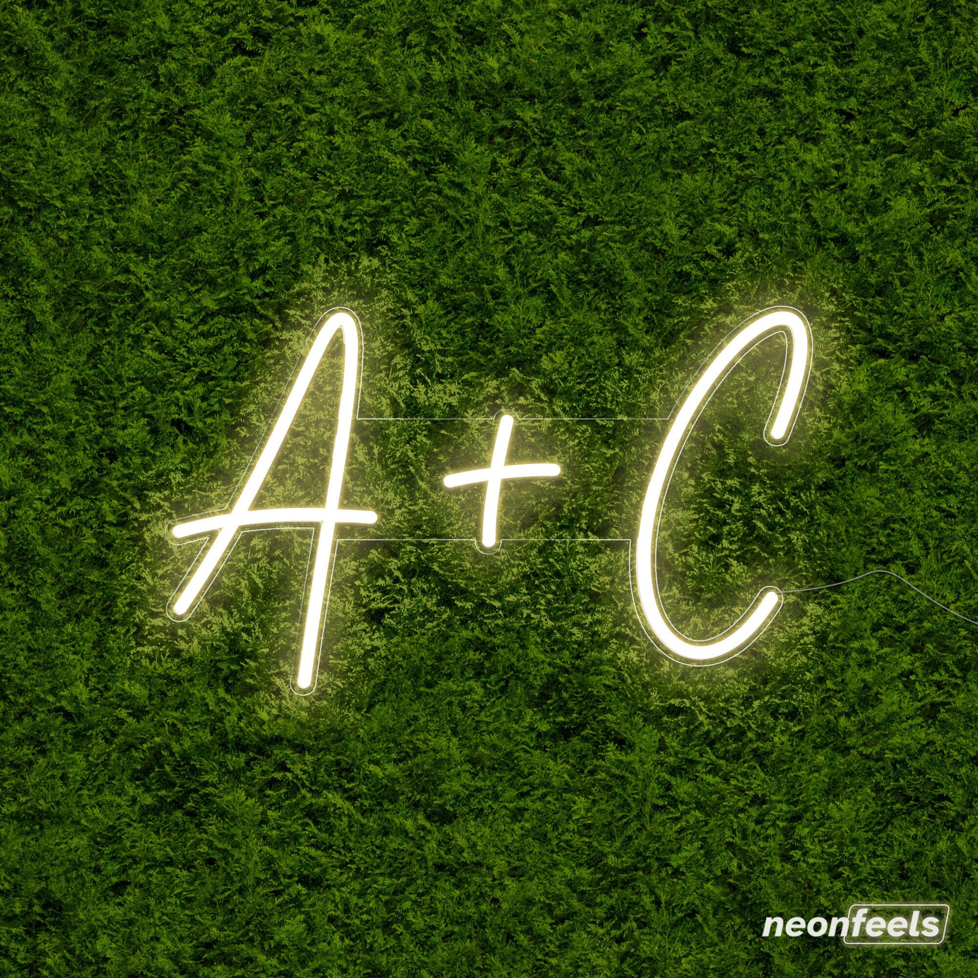 Initials Custom Neon Sign - Custom Neon Sign for Wedding Reception ...