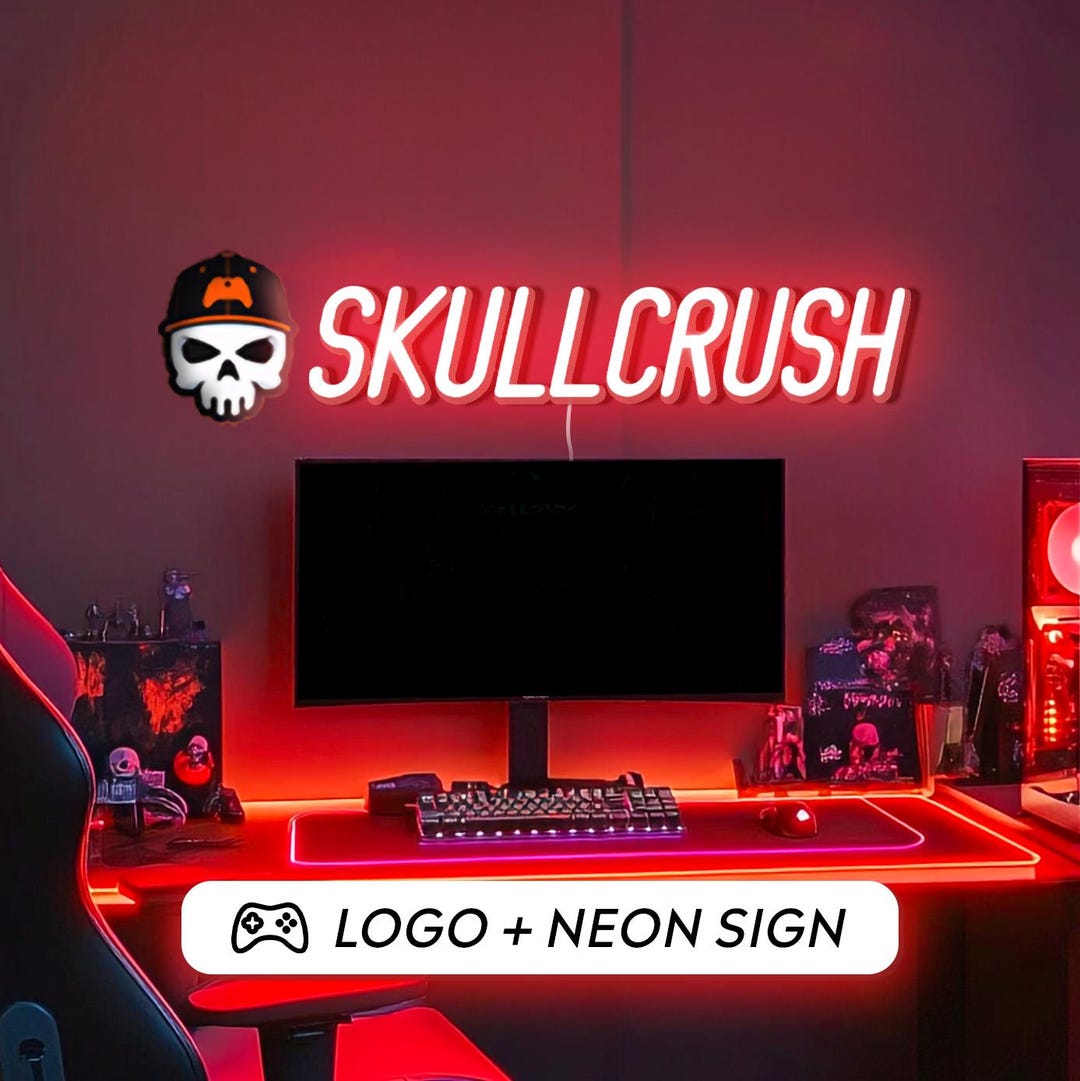 Custom Username LED Neon Sign, Gaming Decor, Twitch Neon Sign ...