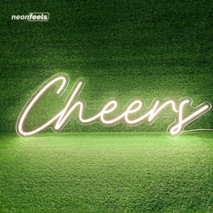 Cheers Neon Sign, LED Neon Light, Wedding Reception, Neon Sign for Bar ...