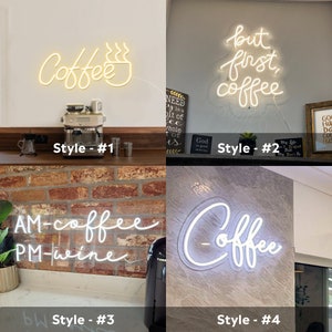Coffee Neon Lights, Coffee Bar LED Sign, Cozy and Warm Kitchen Wall Art ...