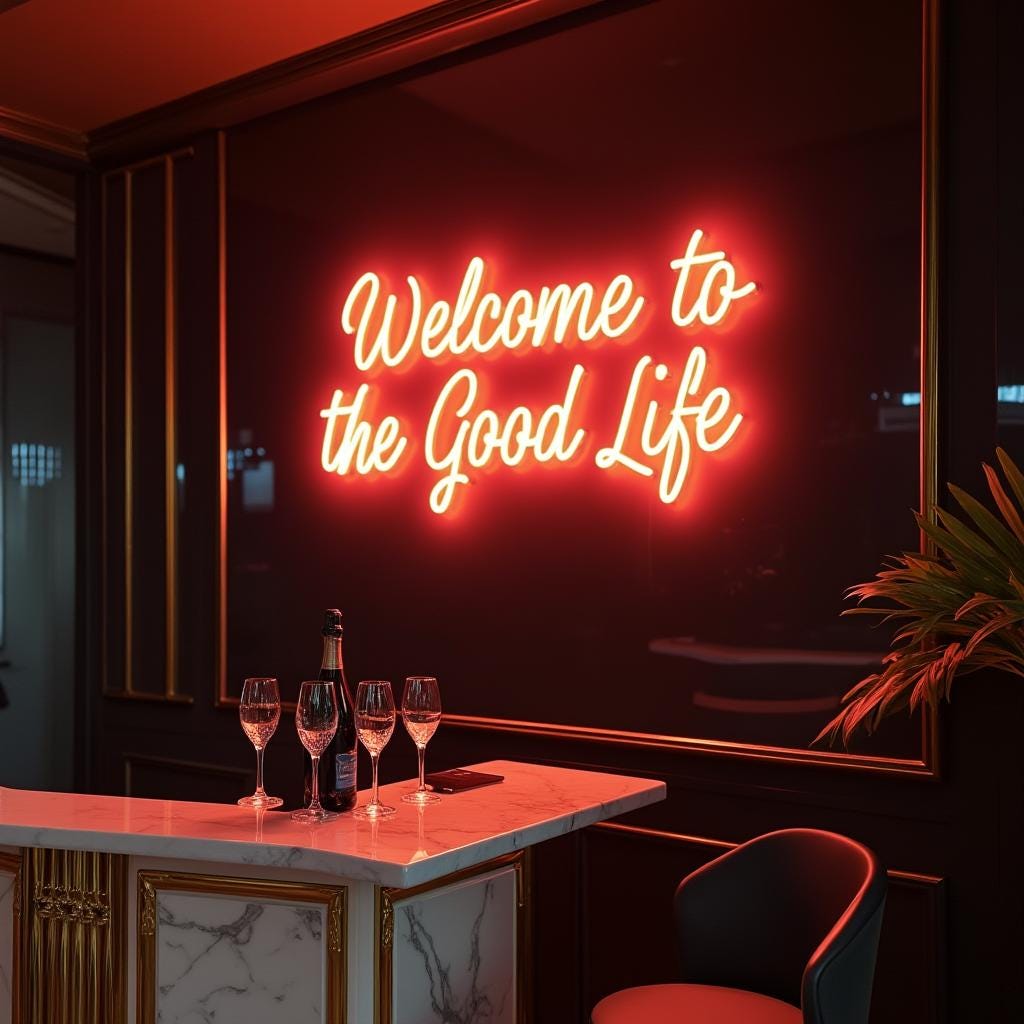 LED Neon Sign - Welcome to the Good Life, Inviting Joy and Luxury ...