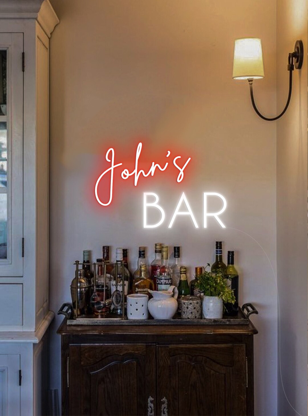 Bar Neon Sign, Dimmable Multi-colored LED Neon Lights, Eye Catching ...