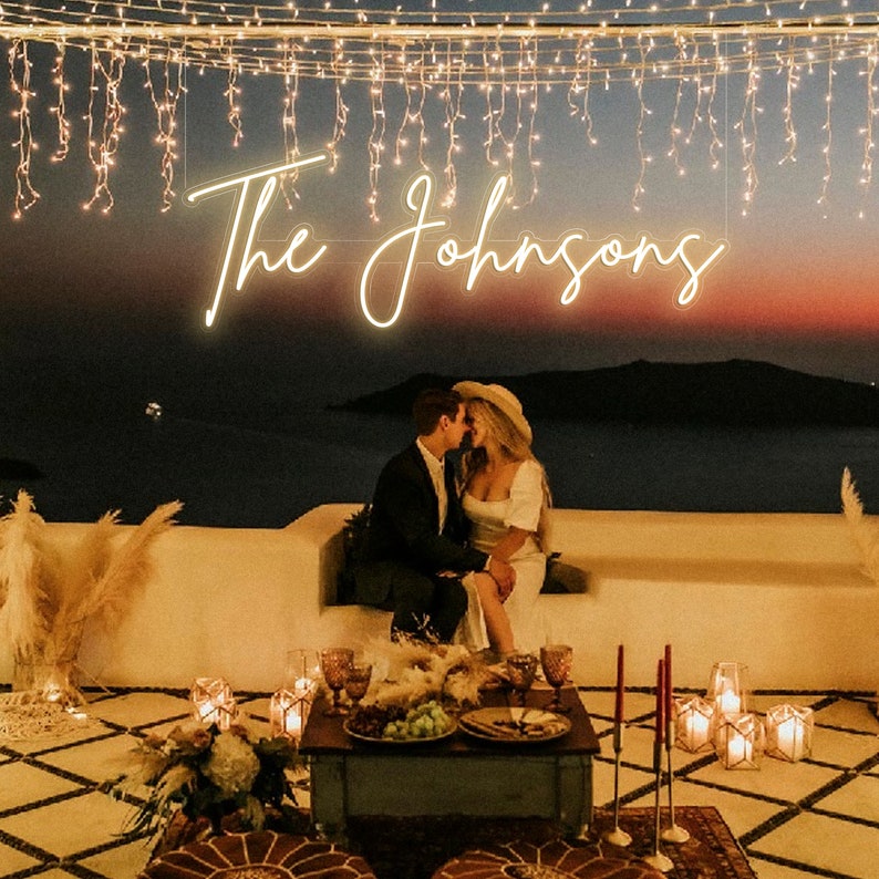 Neon Sign for Glamorous Wedding Reception , Elegant Light up Family ...