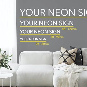 Custom Neon Sign With Spanish Text, LED Neon Illuminated Phrase ...