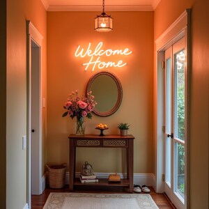 Welcome Home LED Neon Sign – Warm Glow Light Wall Art Decor Lamp ...