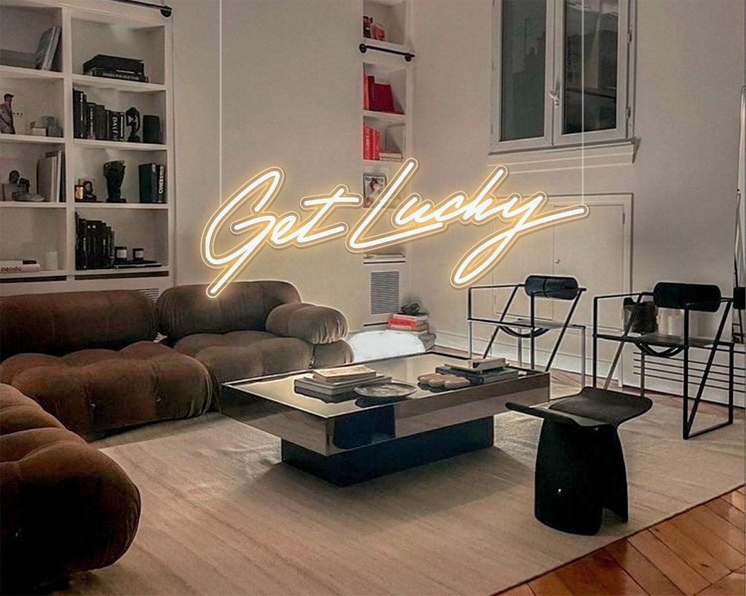 Neon Sign - Get Lucky - LED Neon Sign for Wall Decor, Daft Punk ...