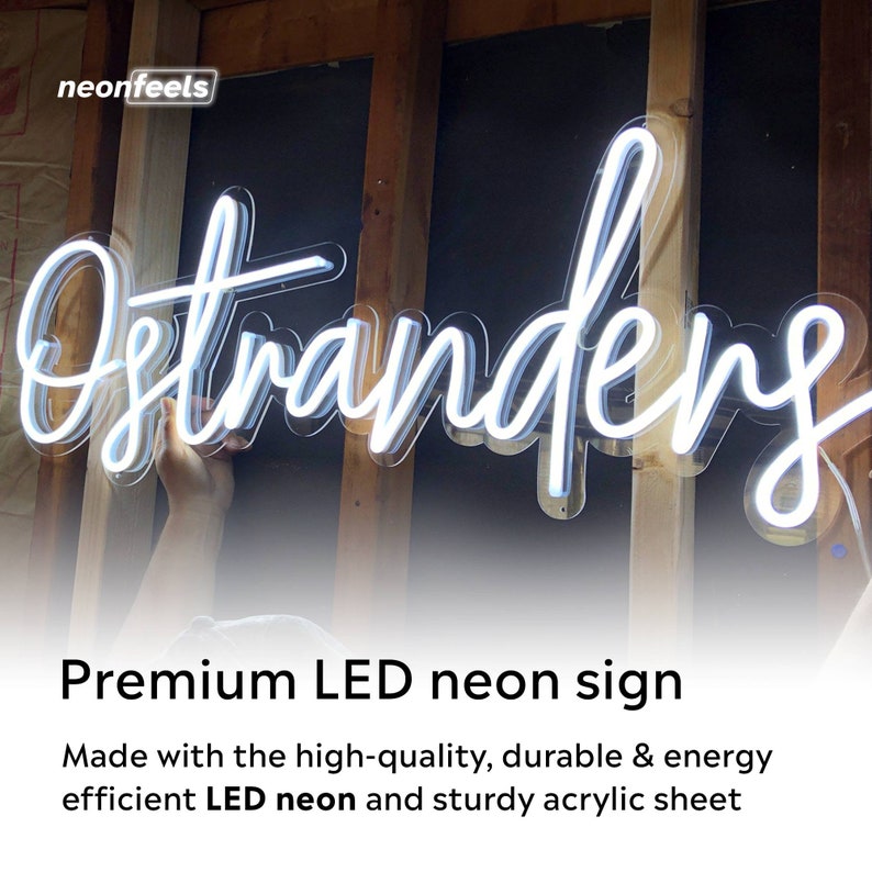 Table LED Neon Sign With Battery, LED Neon Lights With Acrylic Stand ...