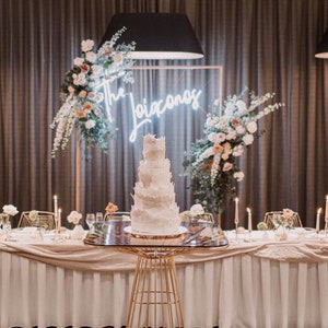 Custom Neon Sign for Wedding Reception, Head Table Backdrop Light up ...