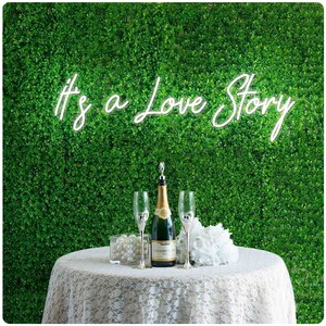 It's a Love Story - LED Neon Sign for Wedding Reception Decoration ...