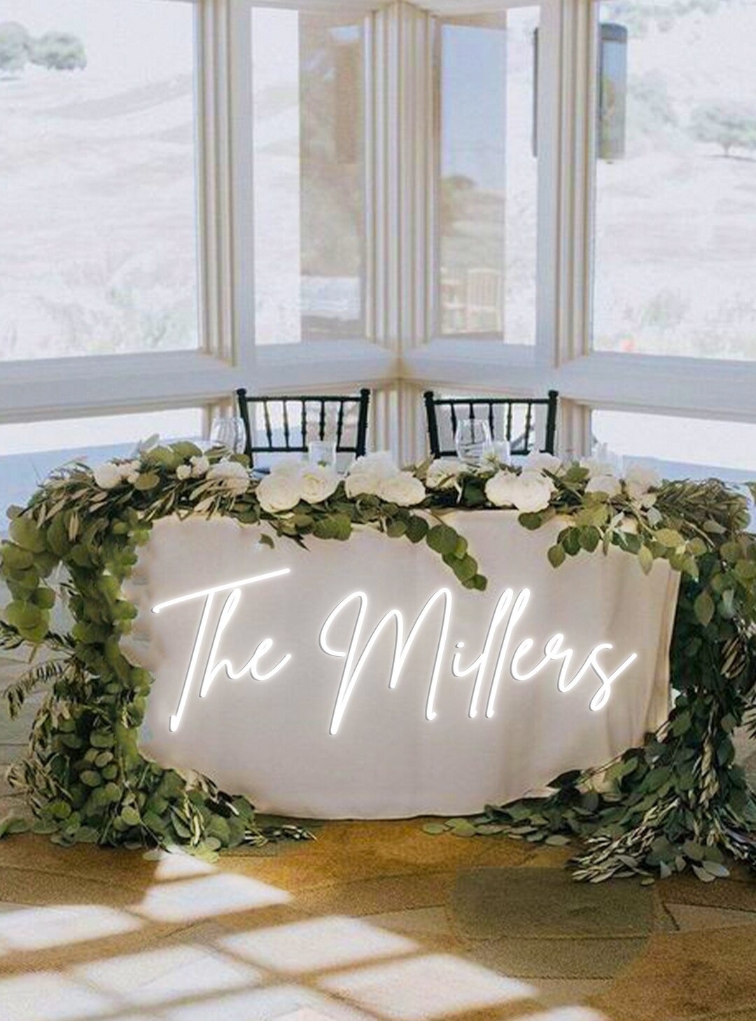 Your Last Name in Neon Lights - Custom Wedding Reception LED Neon Sign ...