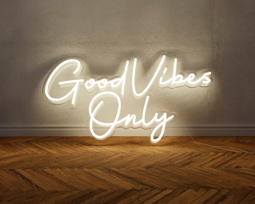 Good Vibes Only Neon Sign, Aesthetic Decor Accent, LED Neon Sign, Mood ...