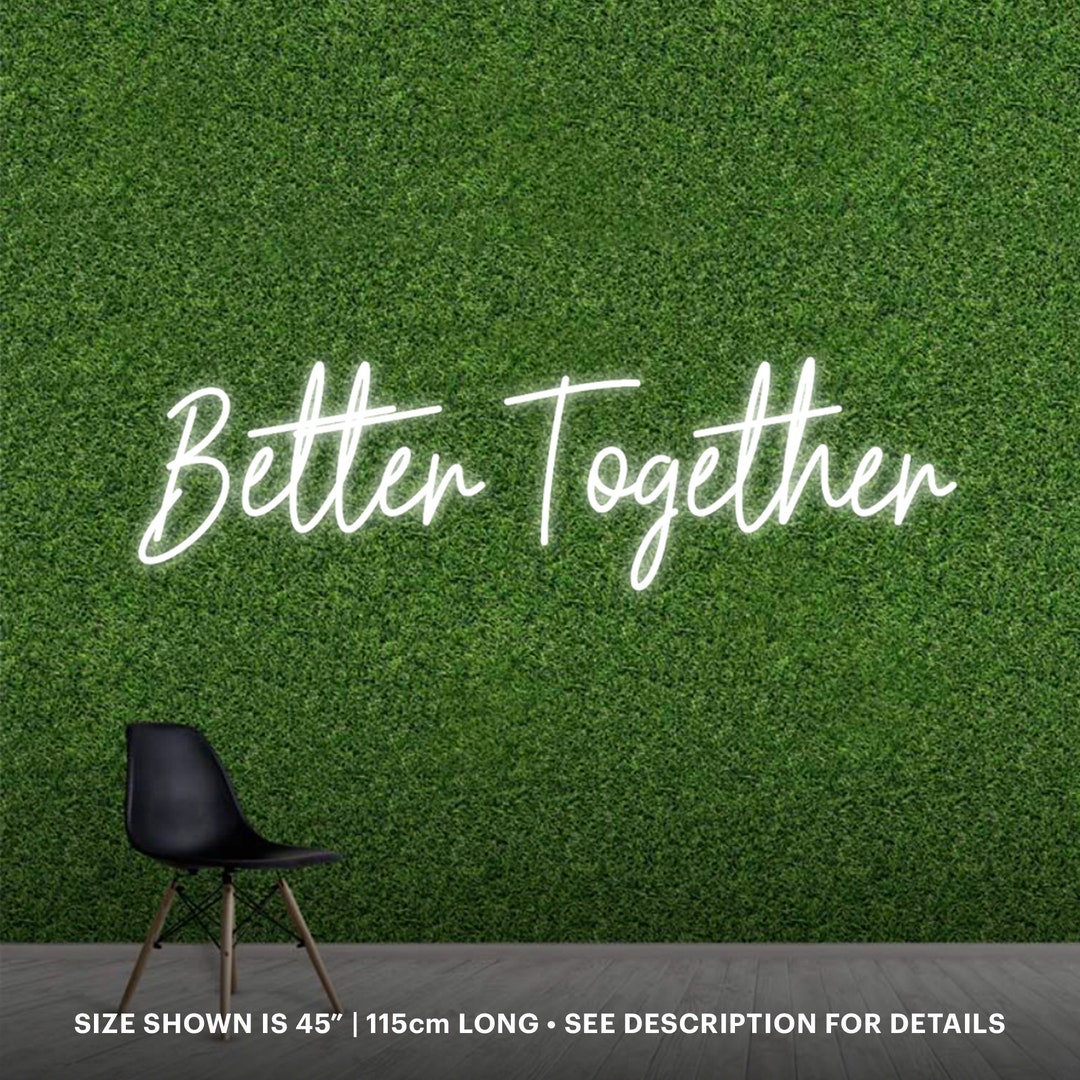 Better Together LED Neon Sign for Wedding Reception Party - Etsy