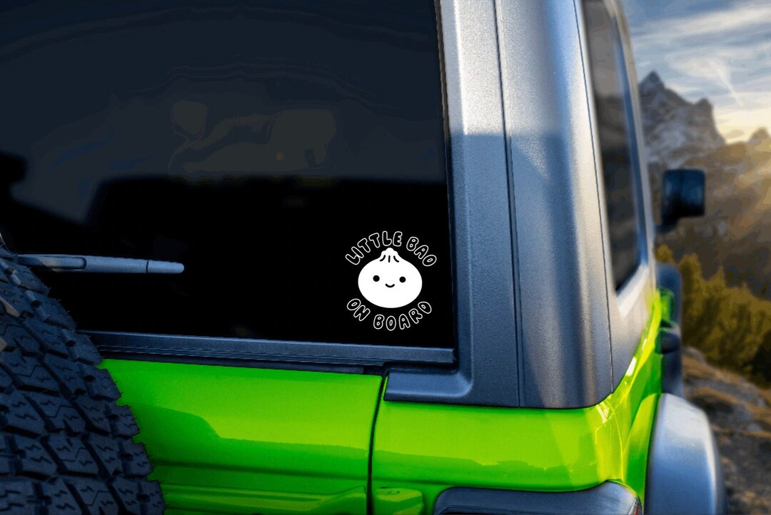 Bao Bundle on Board | Cute Dumpling Baby on Board Vinyl Decal for Car ...