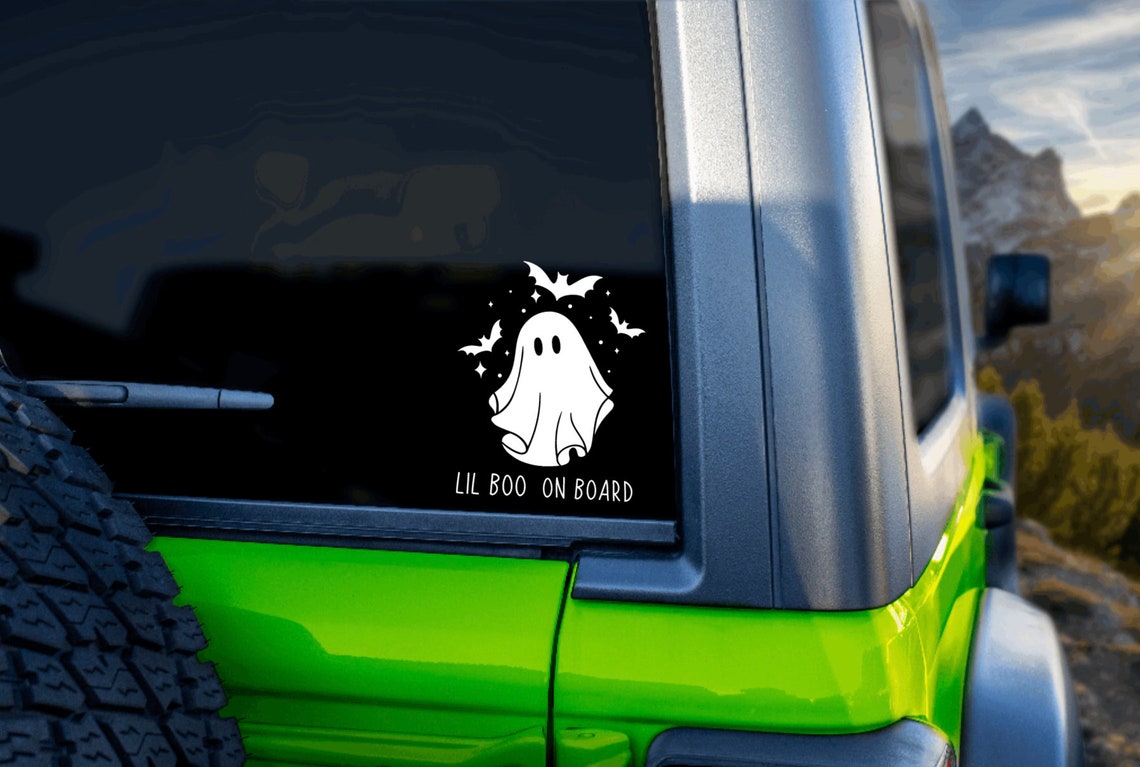 Baby on Board Car Decal | Little Boo on Board Sticker | Ghost Car ...