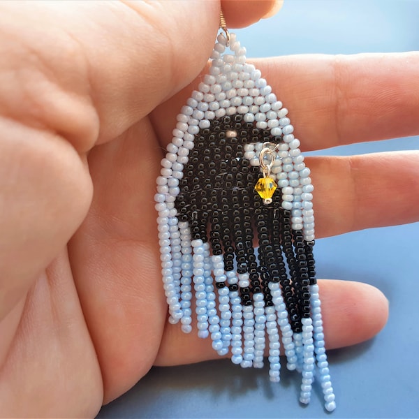 Crow Bead Earrings - Etsy