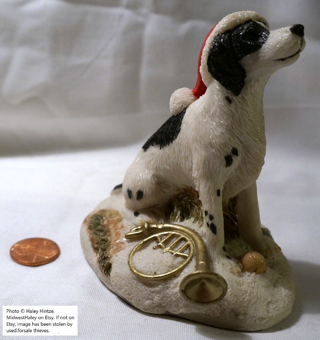 Marvart Charmstone Original Stock Figurine Brittany Spaniel Christmas ...