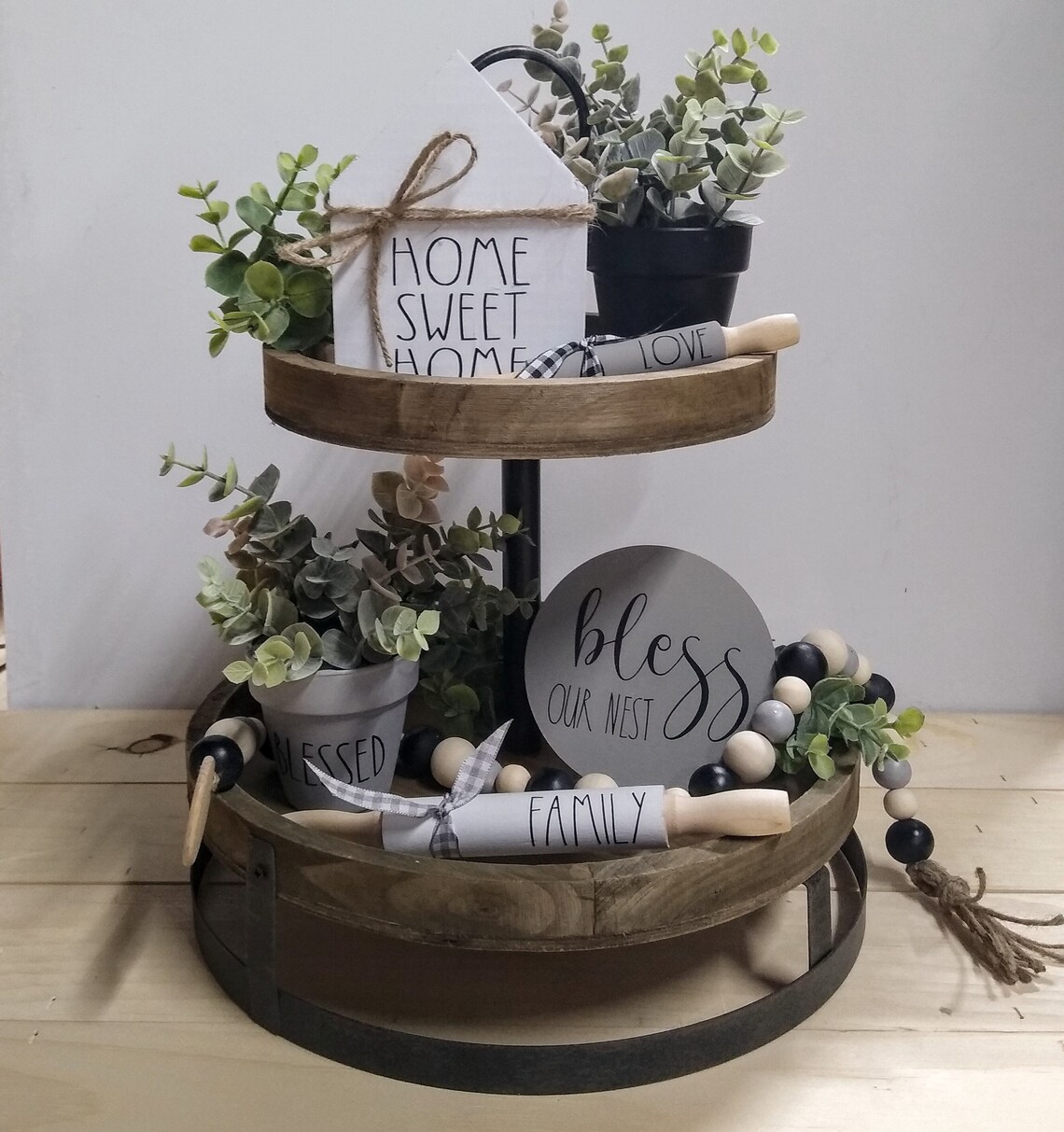 Tier Tray Decor Bundle Tier Tray Decor Farmhouse Mini - Etsy