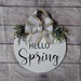 Spring Door Hanger Hello Door Hanger Door Decor Spring Welcome Sign ...