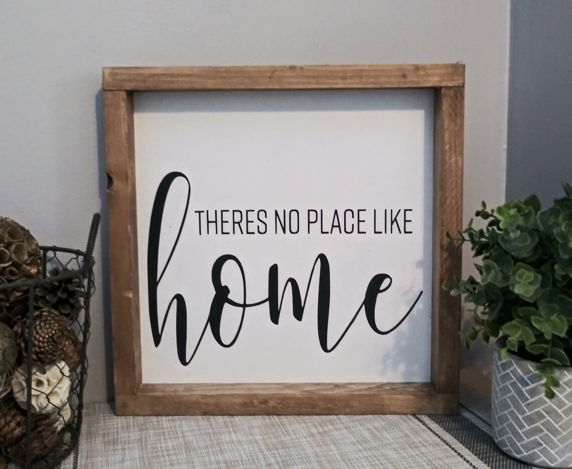 There's No Place Like Home Sign Home Sign Wooden Home - Etsy