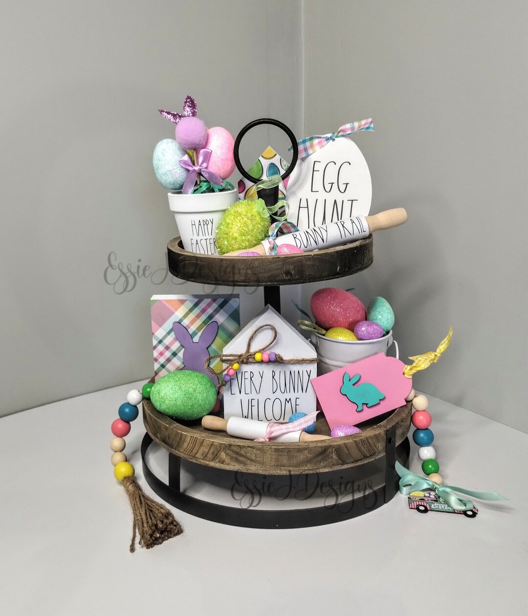 Easter Tier Tray Decor Bundle Easter Tiered Tray Easter Eggs Tier Tray ...