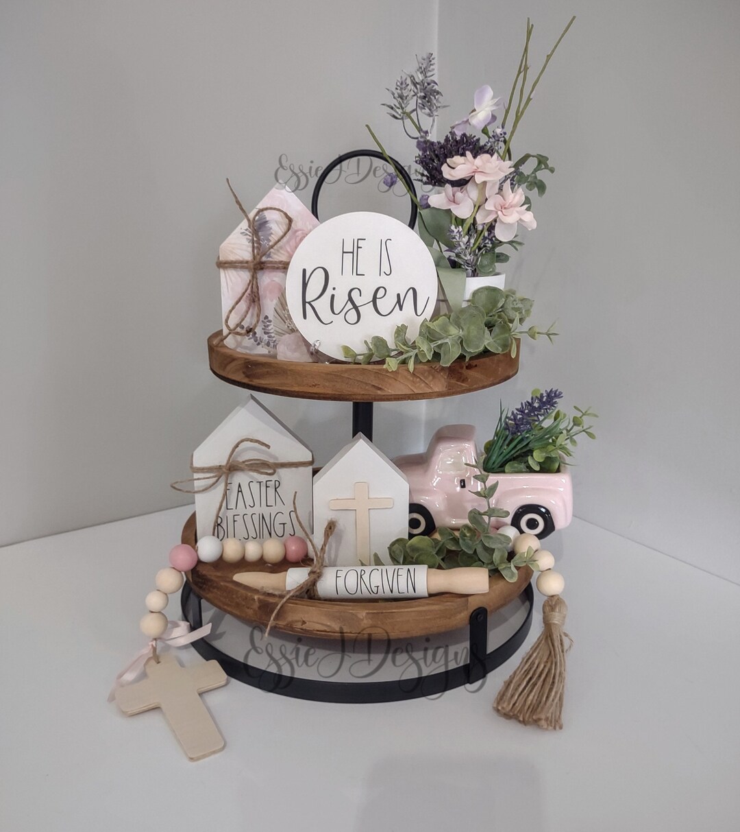 Easter Tiered Tray Decor Religious Easter Tier Decor Tier Tray Decor ...