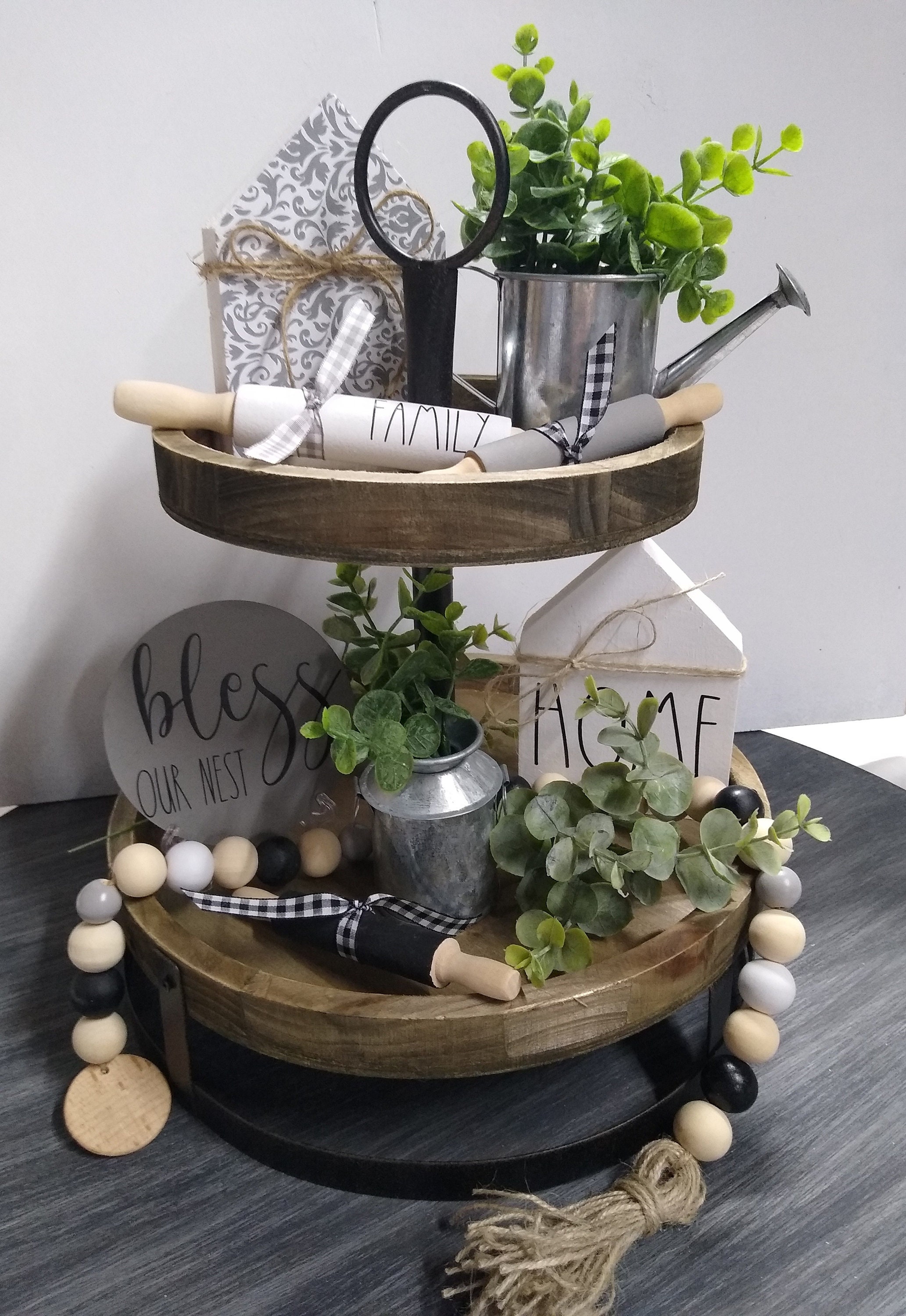 Tiered Tray Decor Bundle Tier Tray Decor Farmhouse Mini - Etsy