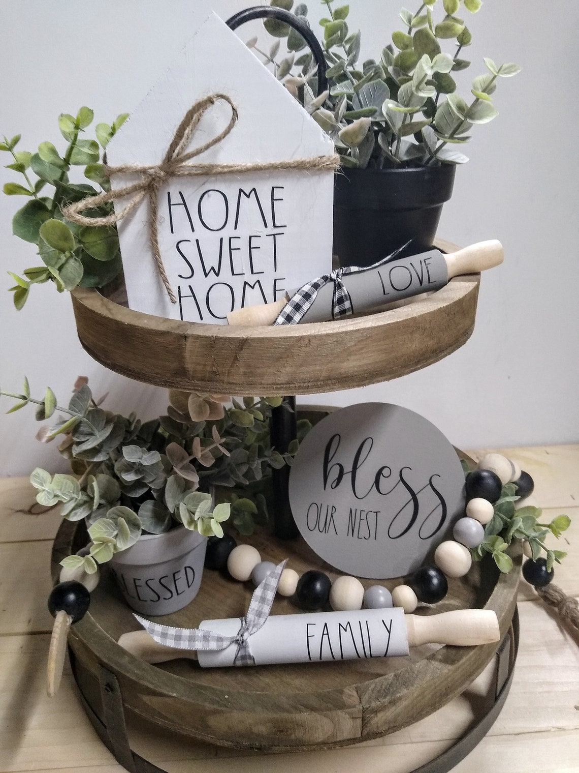 Tier Tray Decor Bundle Tier Tray Decor Farmhouse Mini - Etsy