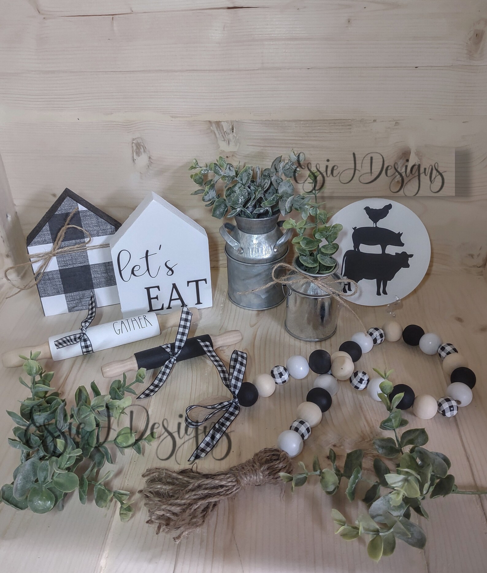 Tier Tray Decor Tray Decor Bundle Farmhouse Tier Tray - Etsy